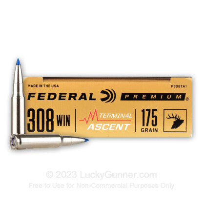 Federal 308 Terminal Ascent 175gr – Reloading Direct